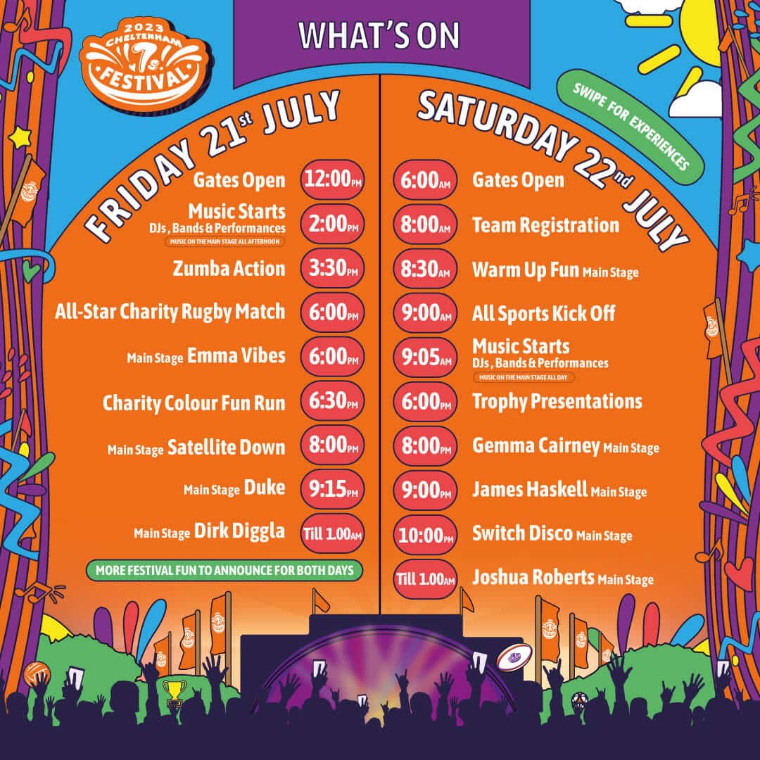 What's On - Cheltenham 7s Festival